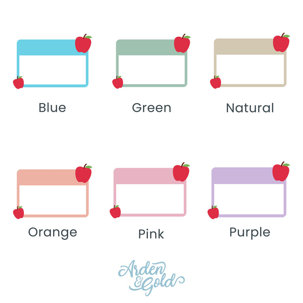 Personalized Teacher Apple Name Tag Comfort Colors T-Shirt – Arden and Gold